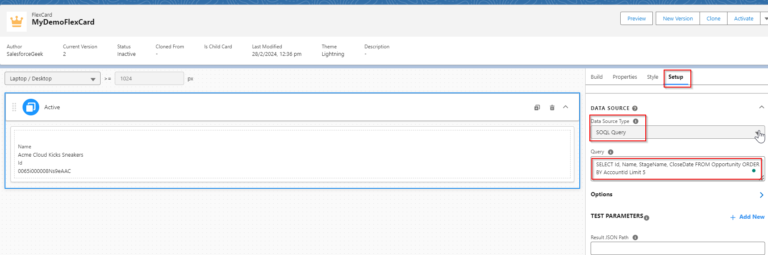 Flexcard Data Source and Build Elements in Omnistudio - Salesforce Geek