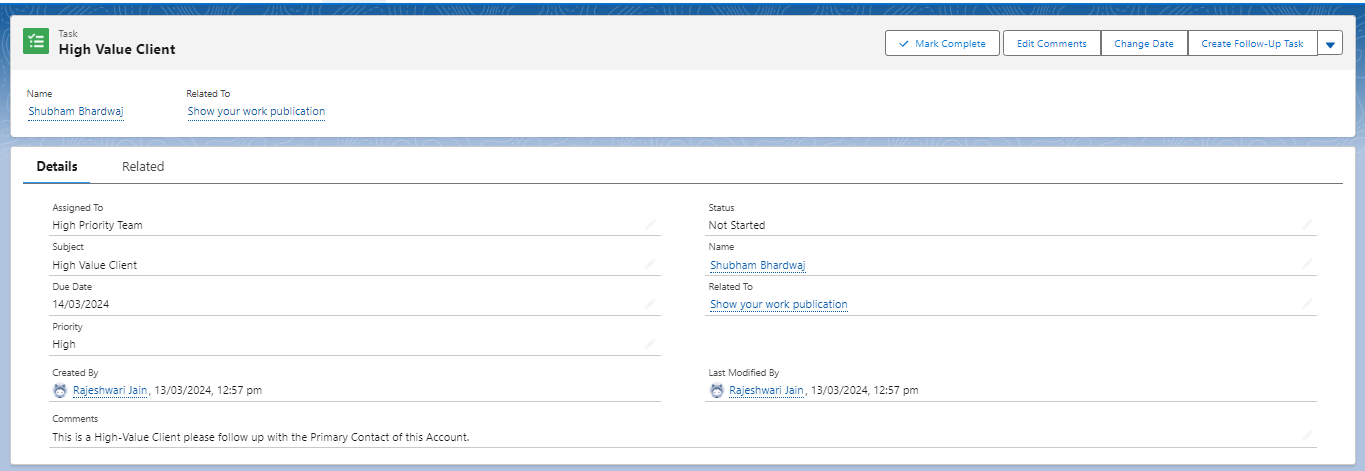 How to create a task using flow in Salesforce - Salesforce Geek