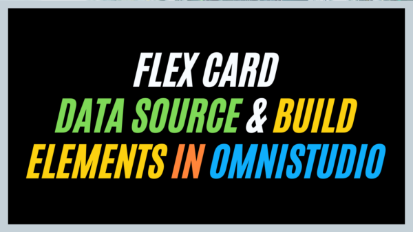 Flexcard Data Source and Build Elements in Omnistudio - Salesforce Geek