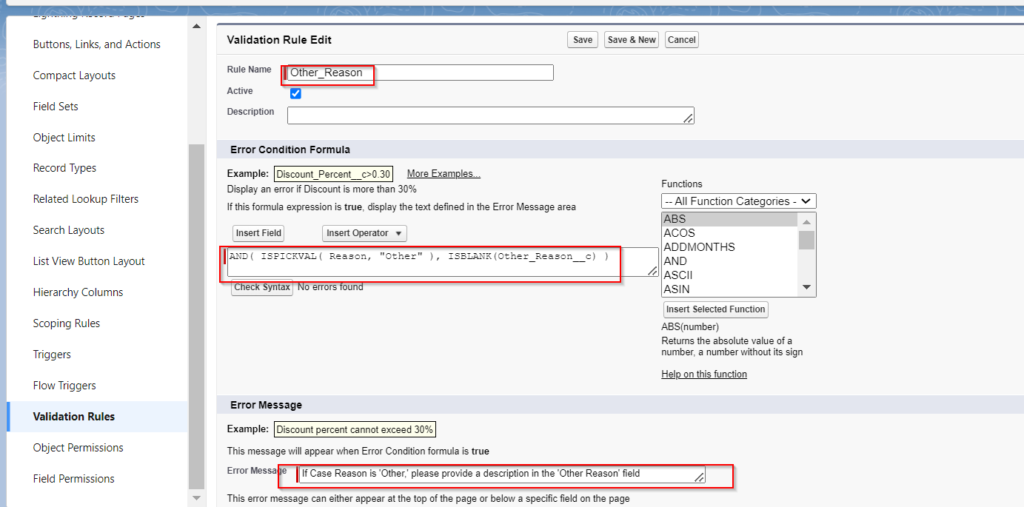 20 Important Validation Rules in Salesforce - Salesforce Geek