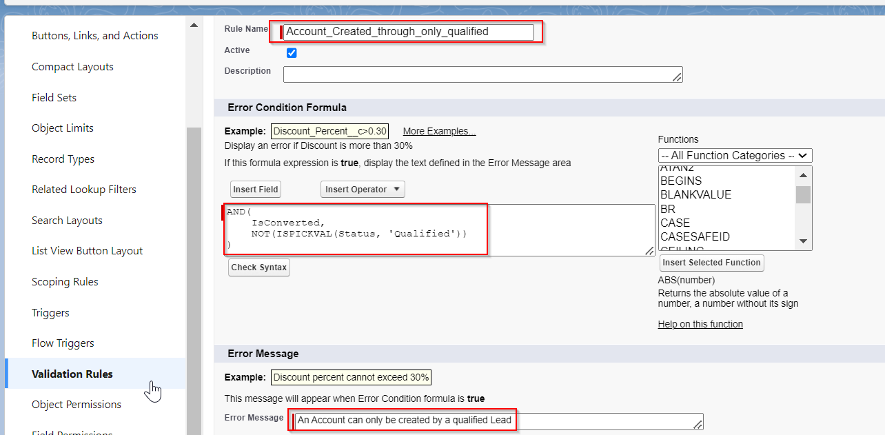 20 Important Validation Rules in Salesforce - Salesforce Geek