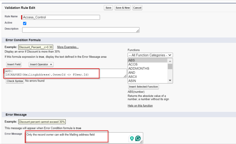 20 Important Validation Rules In Salesforce Salesforce Geek