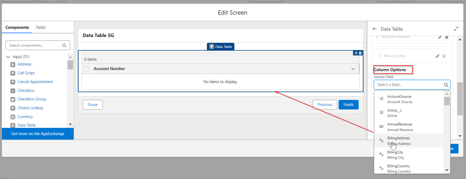 Data Table in Salesforce Flow - Salesforce Geek