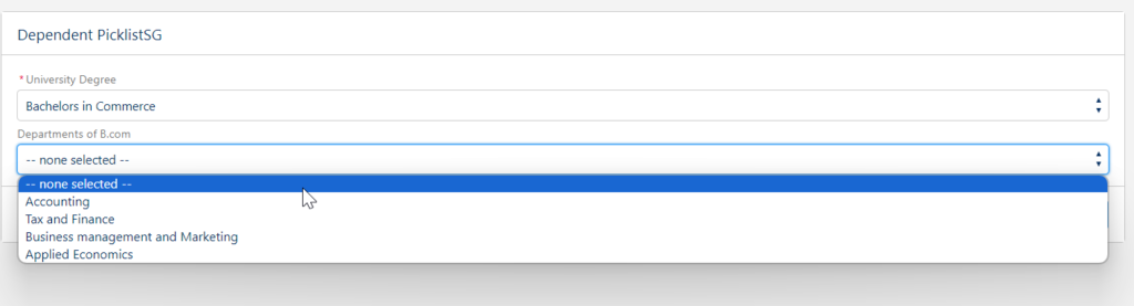Dependent picklist in Salesforce Flow - Salesforce Geek