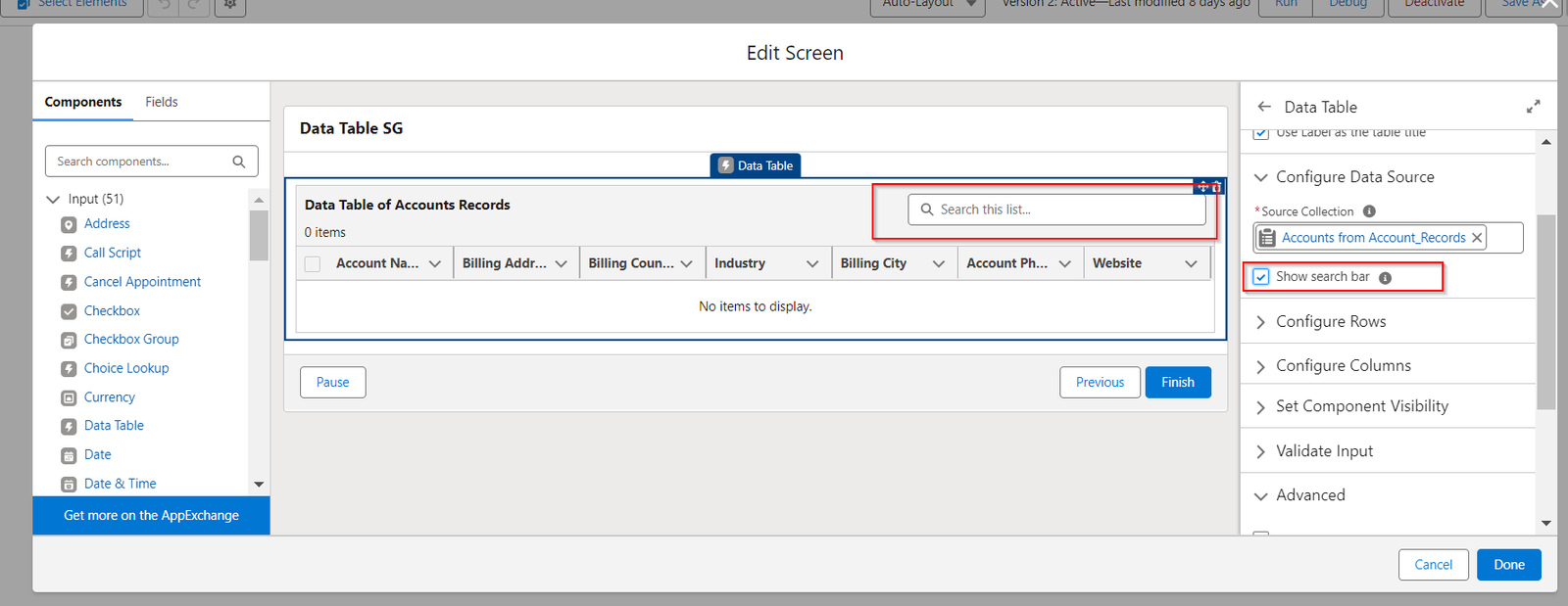 Data Table in Salesforce Flow - Salesforce Geek