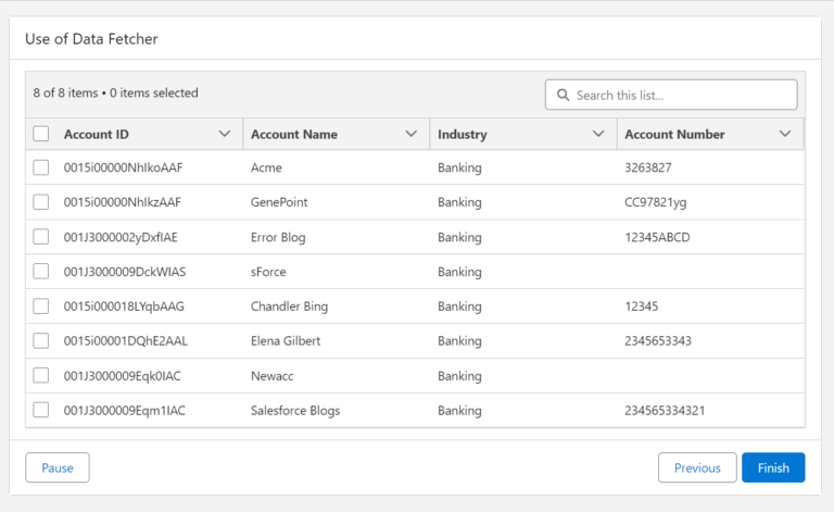 How to use Data Fetcher in Salesforce - Salesforce Geek