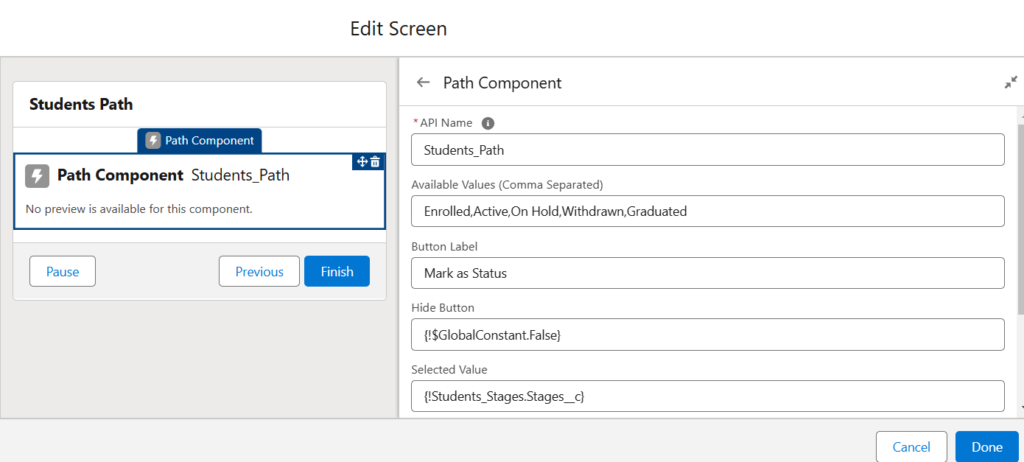 Custom Path Component in Screen Flow - Salesforce Geek