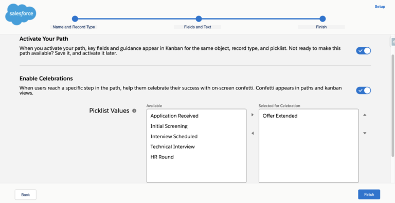 Path setting in salesforce with example - Salesforce Geek