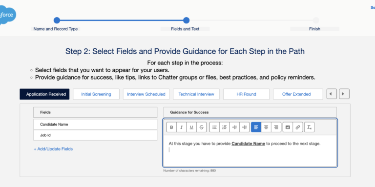Path setting in salesforce with example - Salesforce Geek