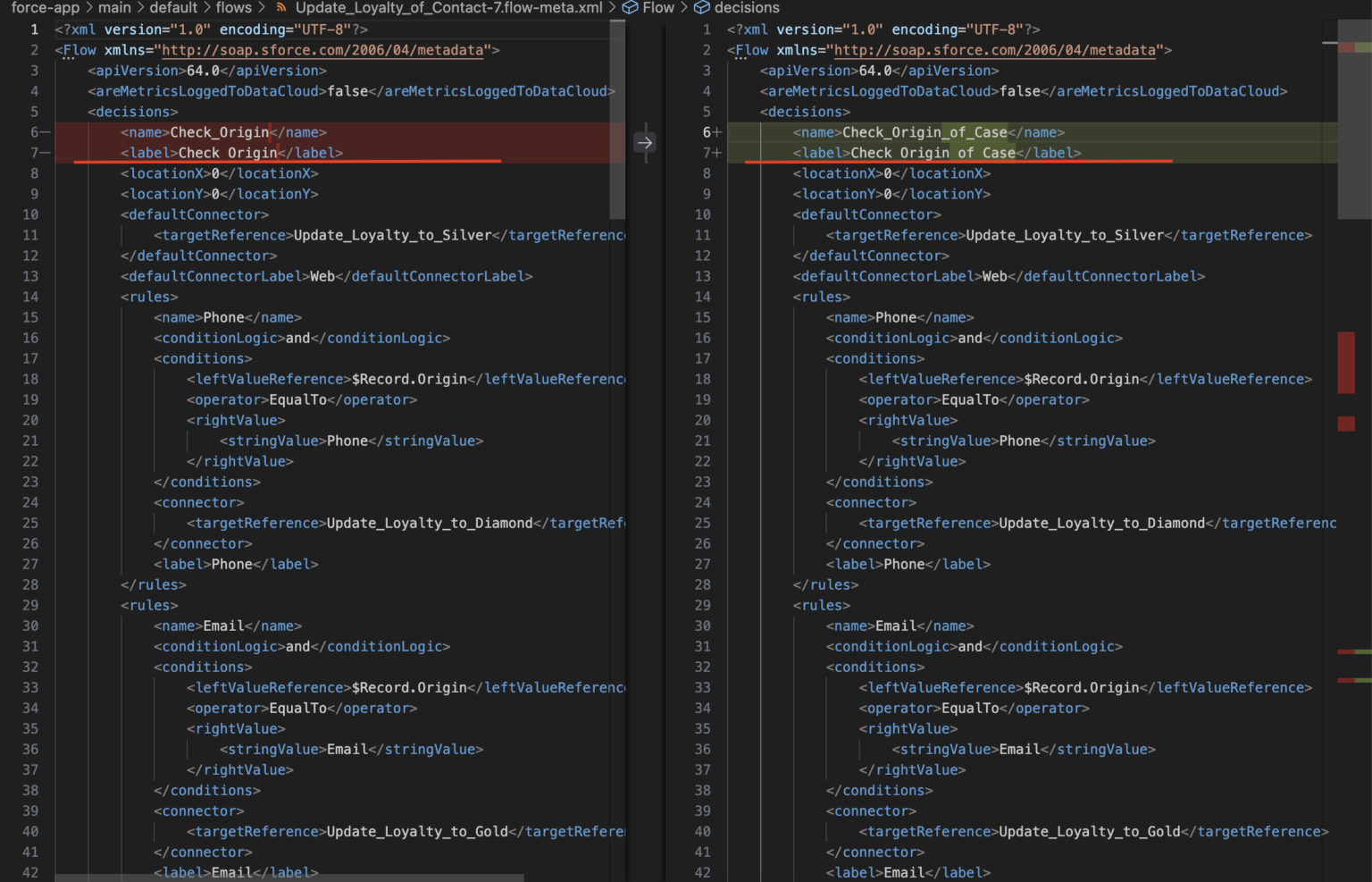 How to compare two Flow Versions in Salesforce - Salesforce Geek