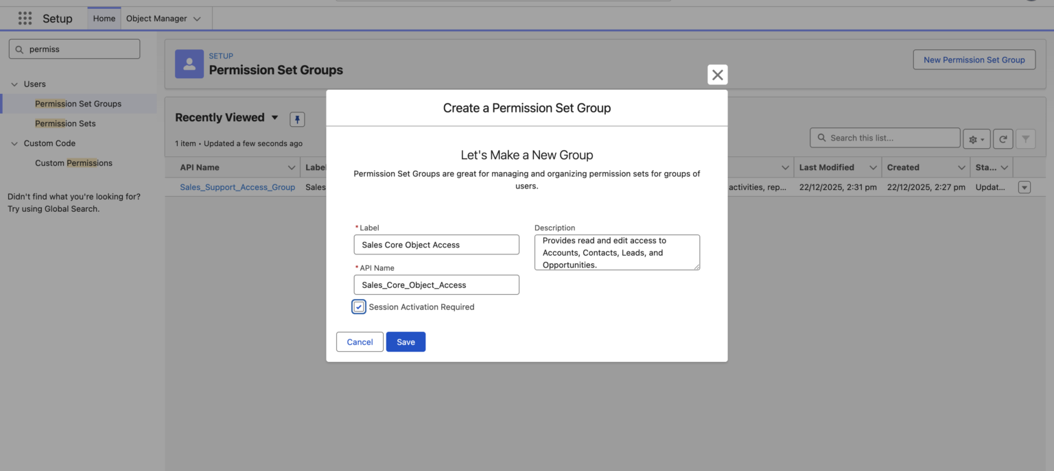 Session-Based Permission Set Groups in Salesforce - Salesforce Geek