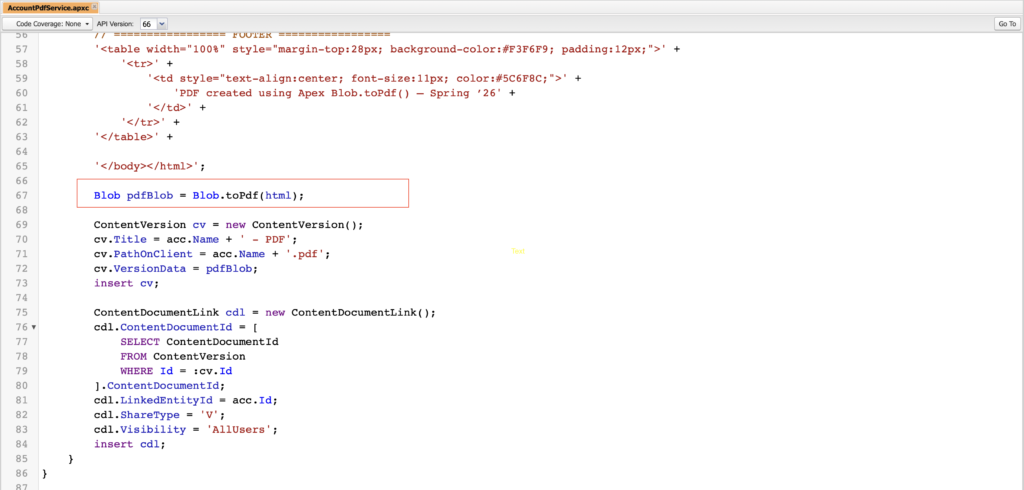 Generate PDF Using Apex Without Visualforce | Spring ’26 - Salesforce Geek